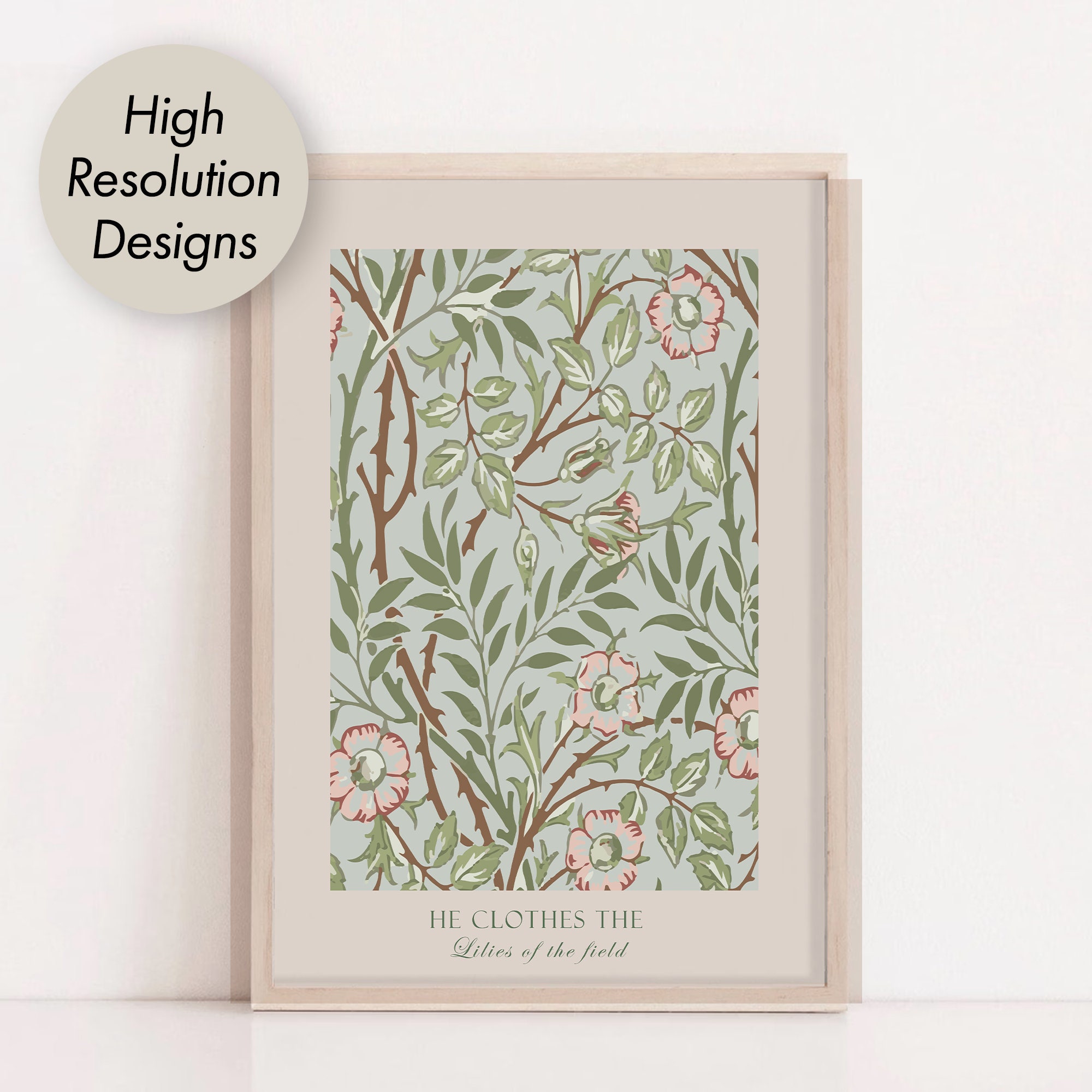 Christian Art Bundle, Sage Green Set of 6, Gallery Wall, Vintage ...