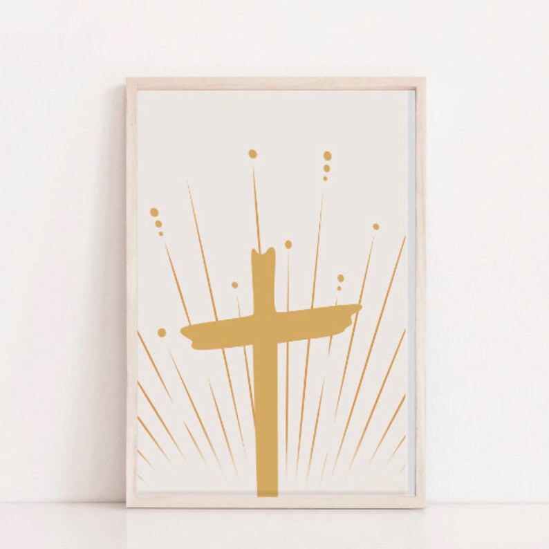 Christian Neutral Abstract Art, Christian Gallery Art Bundle Set of 6 ...