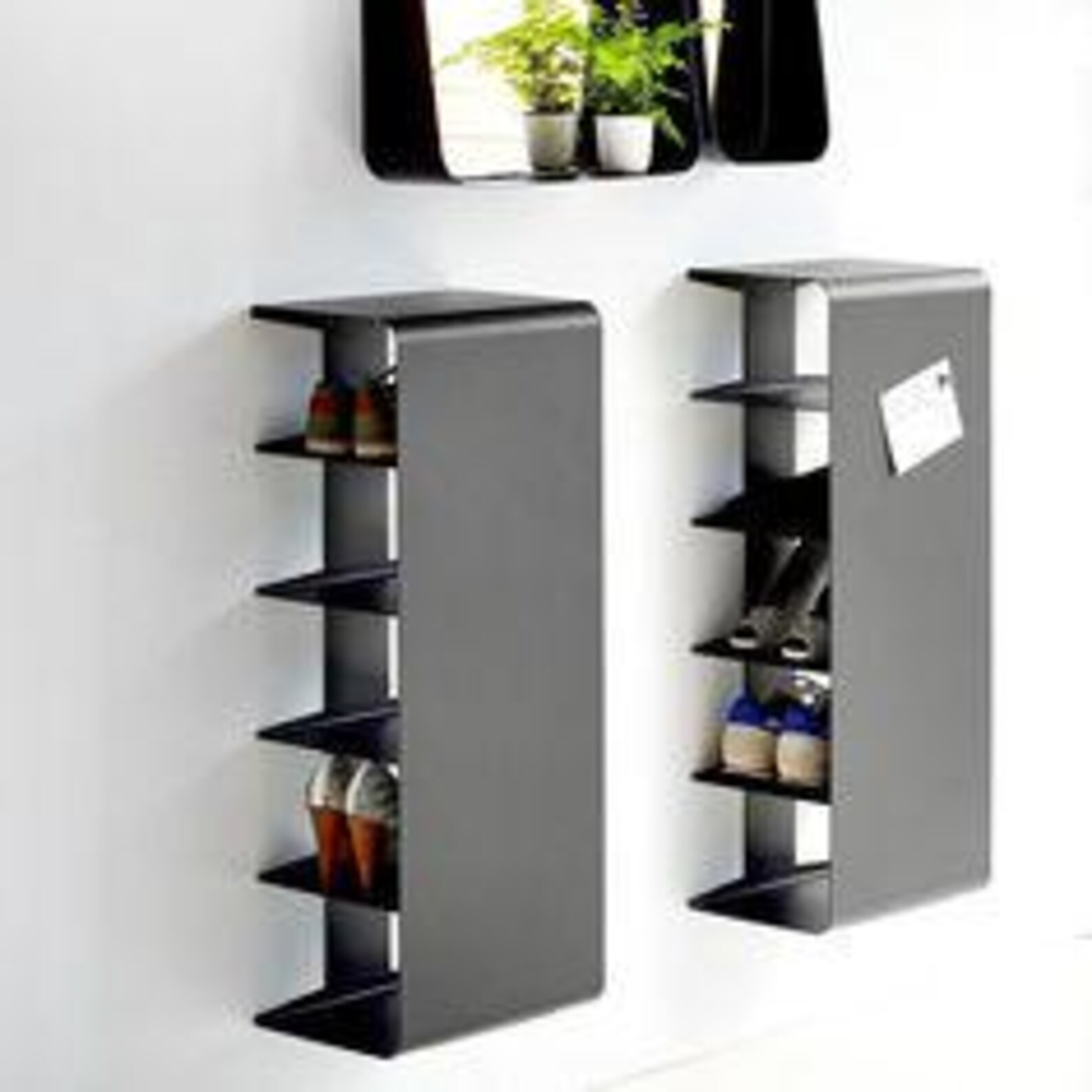 Entryway Metal Wall Mounted Shoe Storage Industrial Schuhregal Shelf ...
