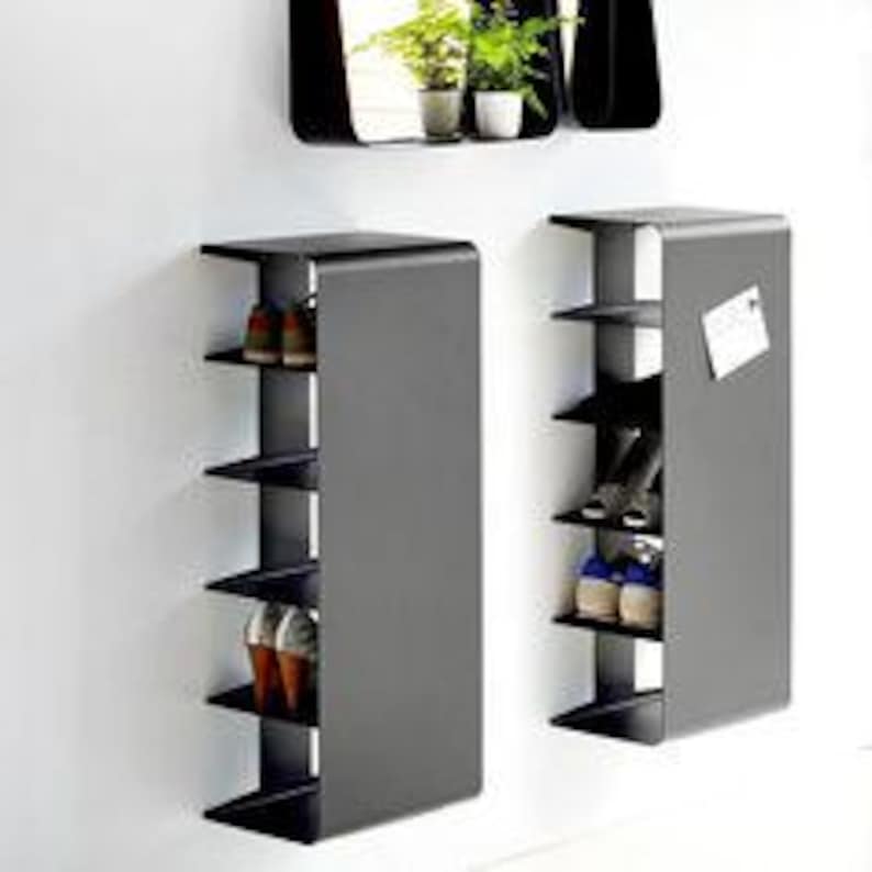 Entryway Metal Wall Mounted Shoe Storage Industrial Schuhregal Shelf ...