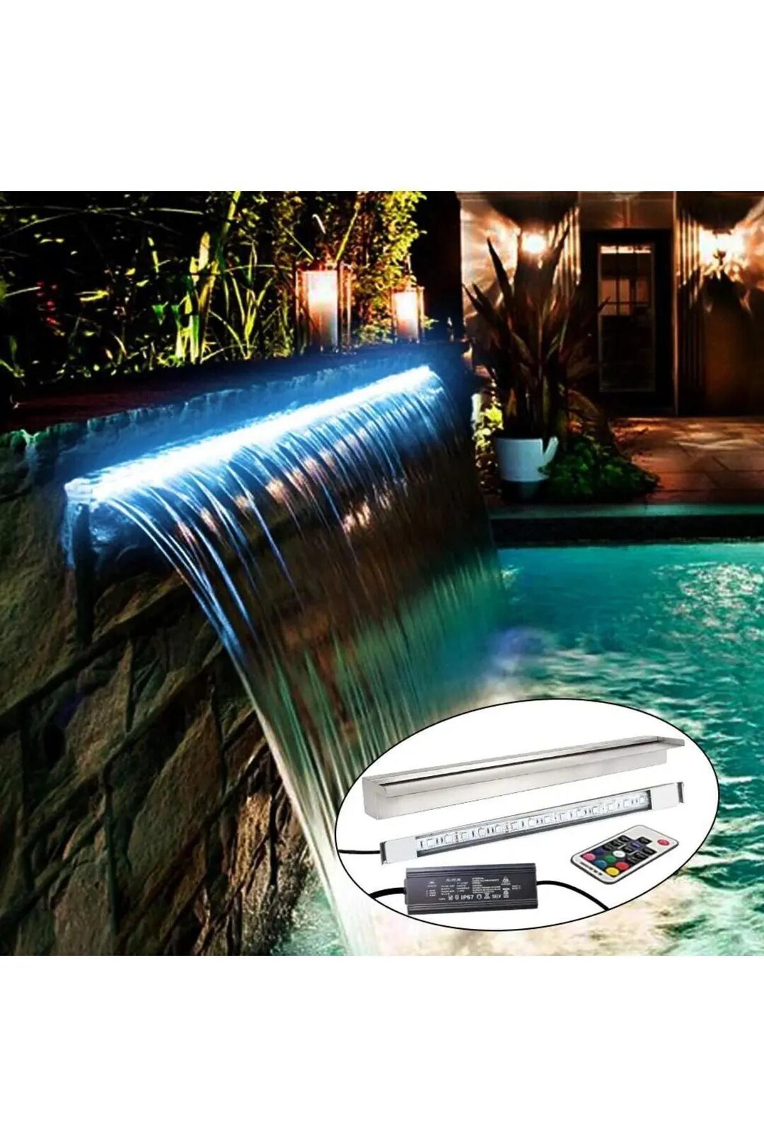39''100cmsmooth Water Waterfall Overflow Path Drain Tap Pools ...