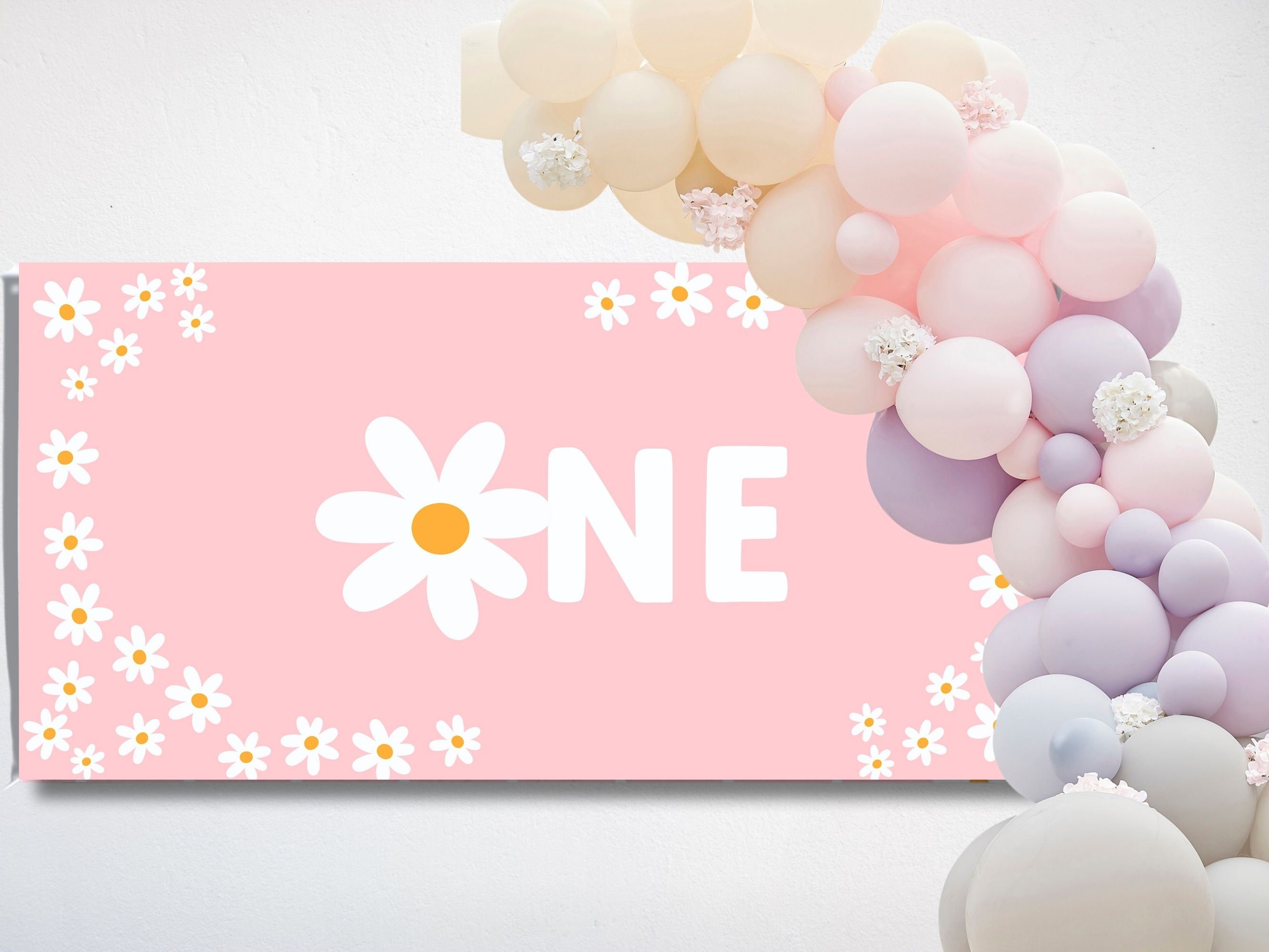 Custom Daisy First Birthday Backdrop Daisy Onederful Birthday Decor ...