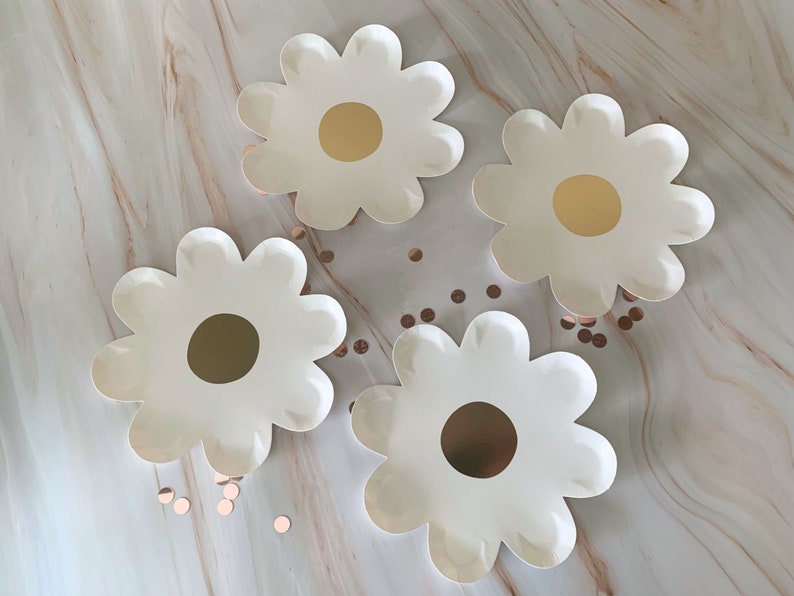 Daisy Paper Plate Dinner Daisy Party Dessert Plate Set Daisy Plate ...