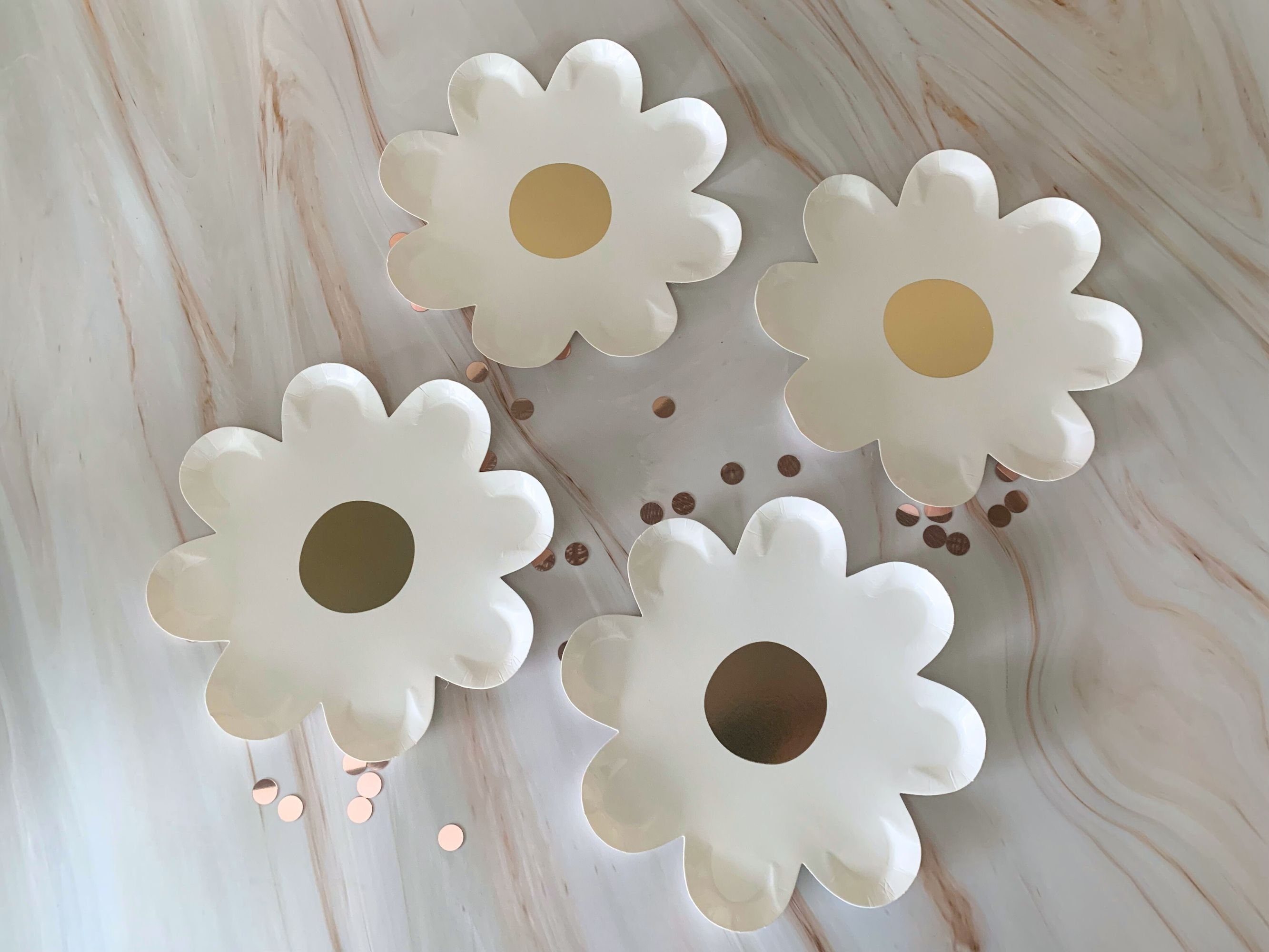 Daisy Paper Plate Dinner Daisy Party Dessert Plate Set Daisy Plate ...