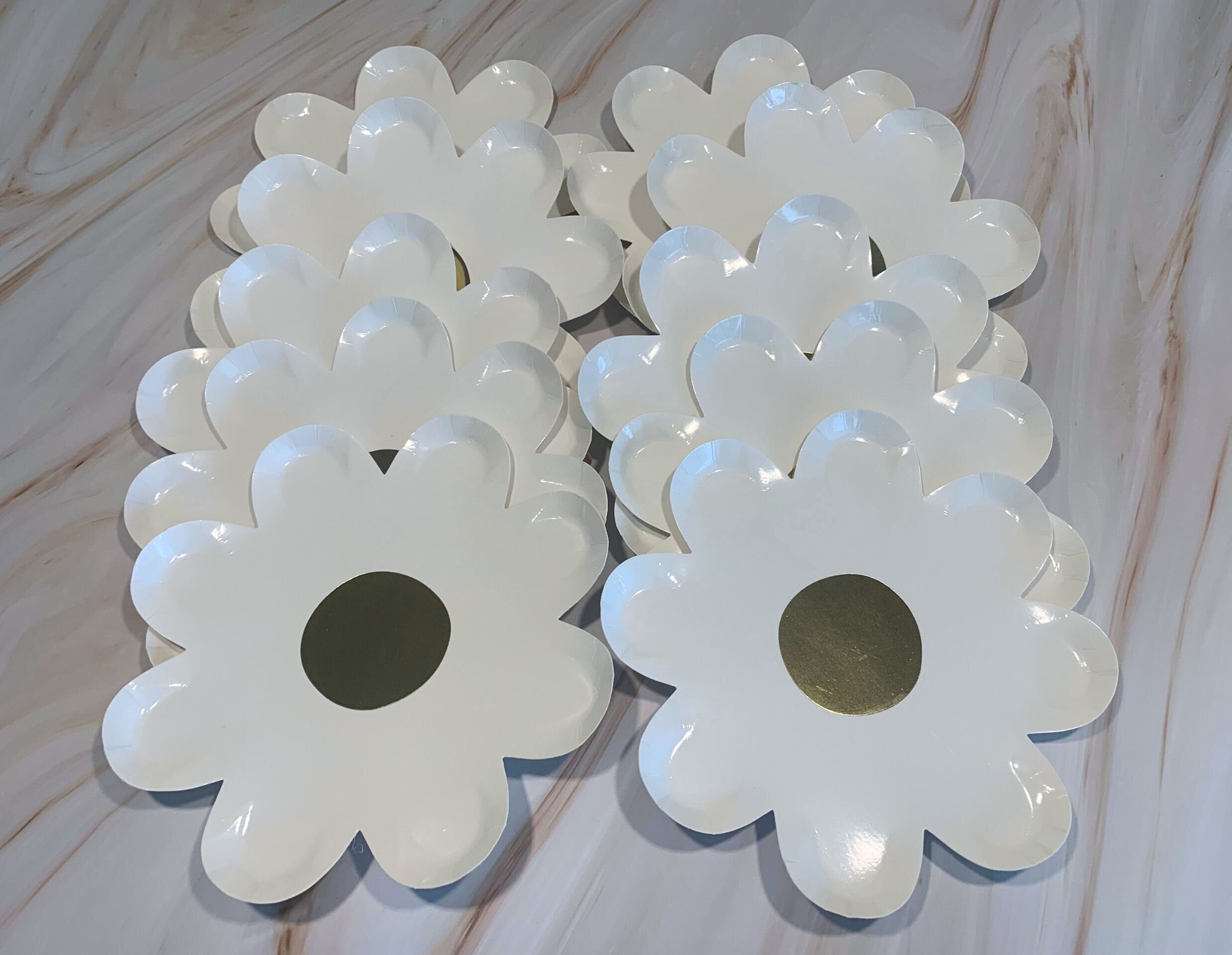Daisy Paper Plate Dinner Daisy Party Dessert Plate Set Daisy Plate ...