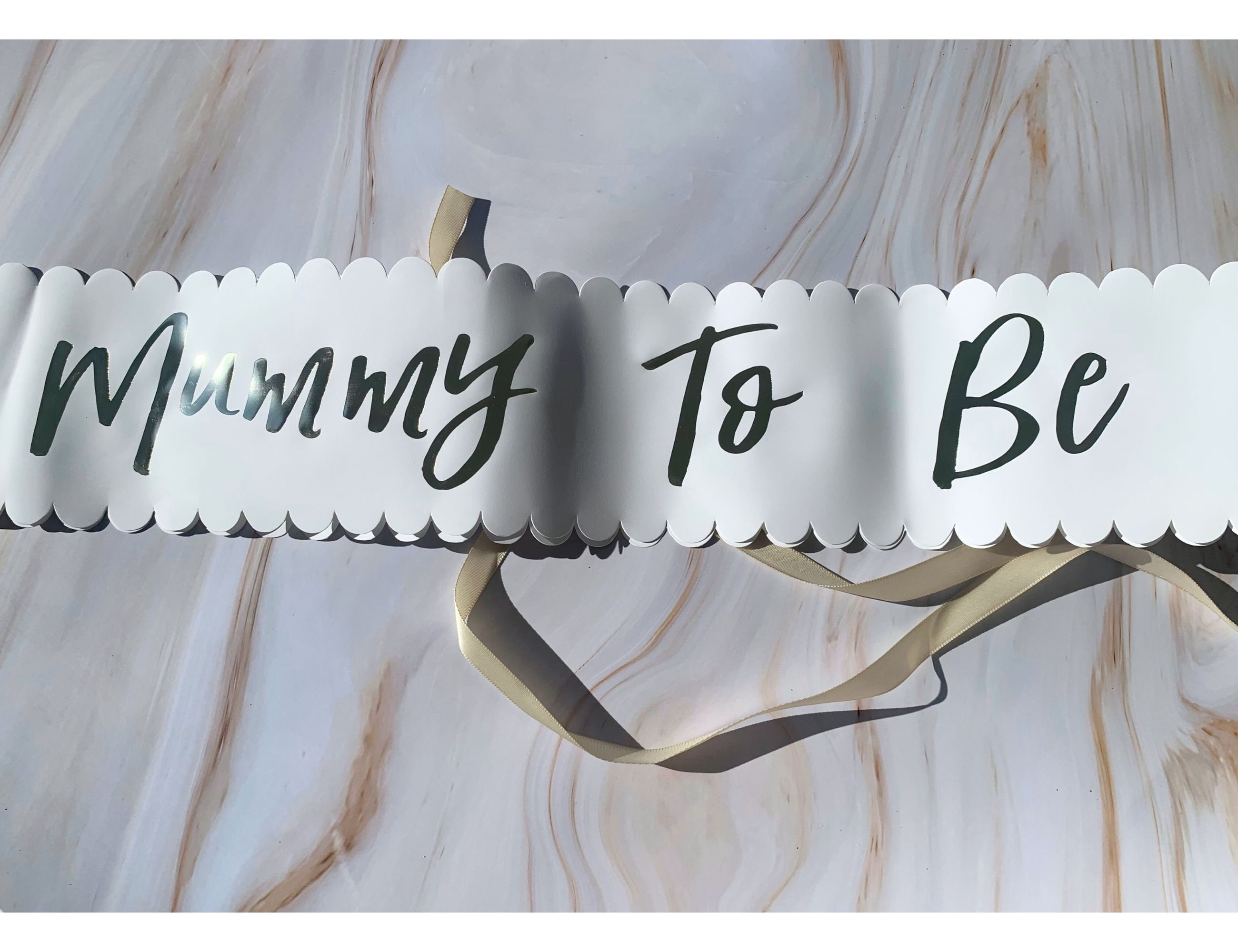 Mom to Be Sash Gold Baby Shower Sash White and Gold Mom to Be Baby ...