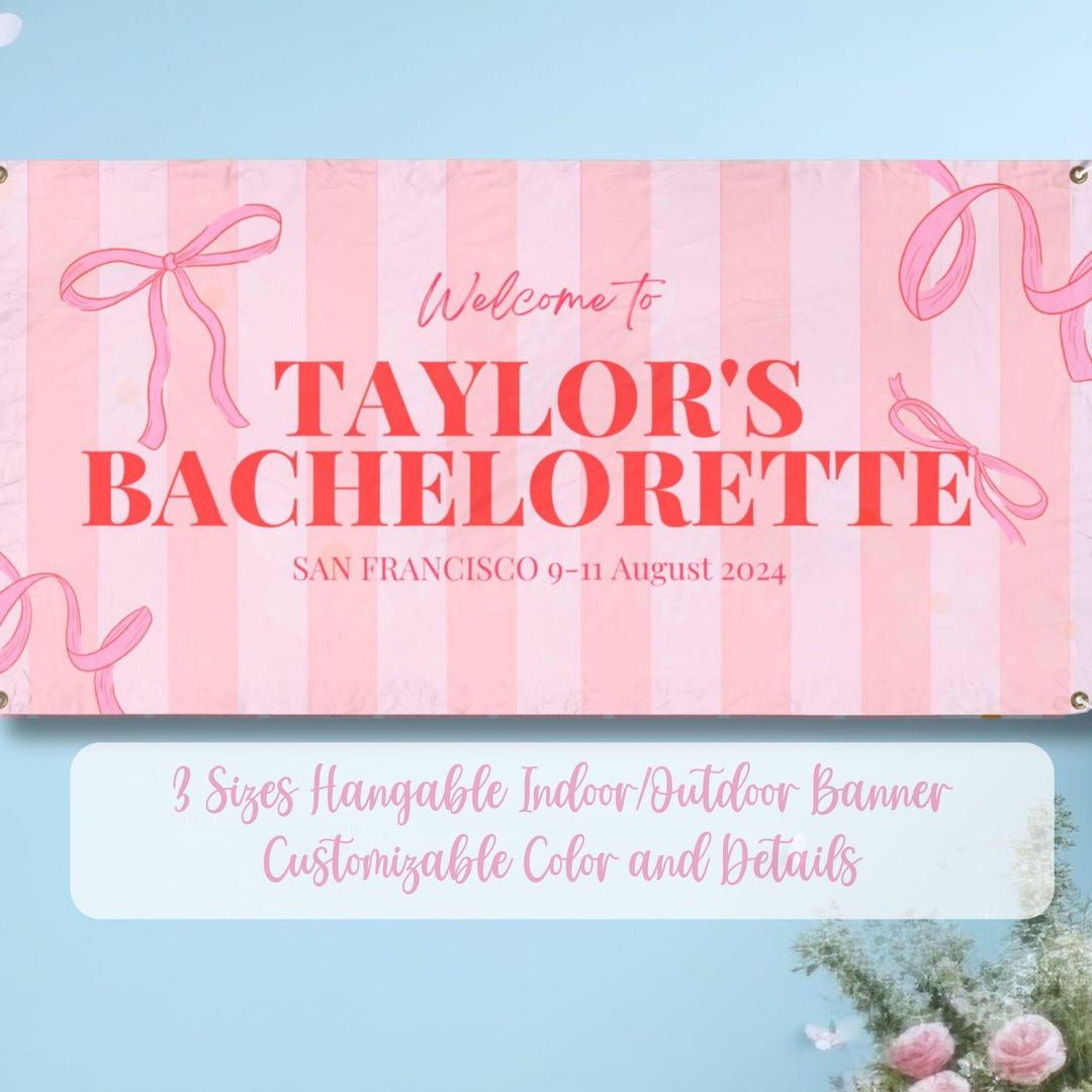 Custom Design Bachelorette Banner Gift for Friend Bachelorette Party ...