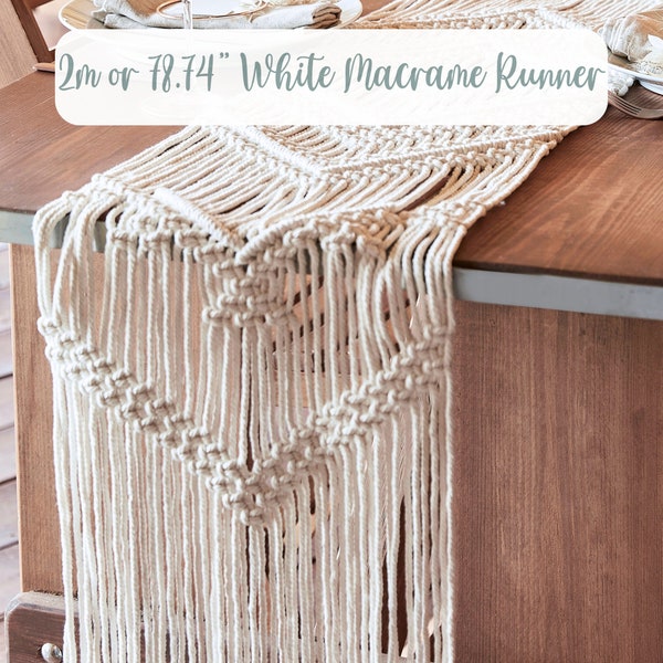 Macrame Table Runner - Etsy