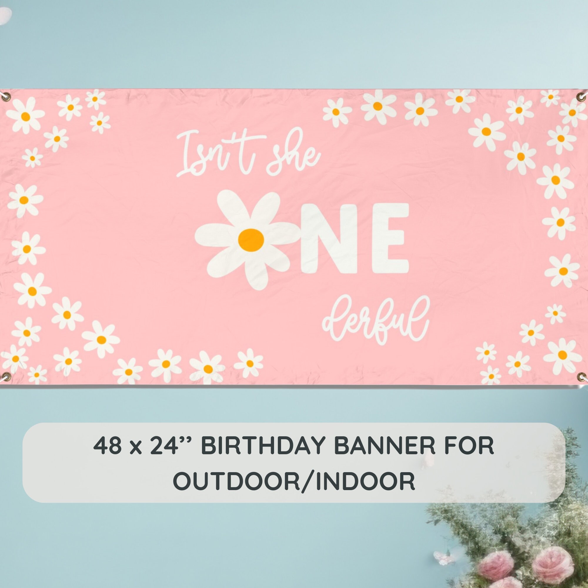 Custom Daisy First Birthday Backdrop Daisy Onederful Birthday Decor ...