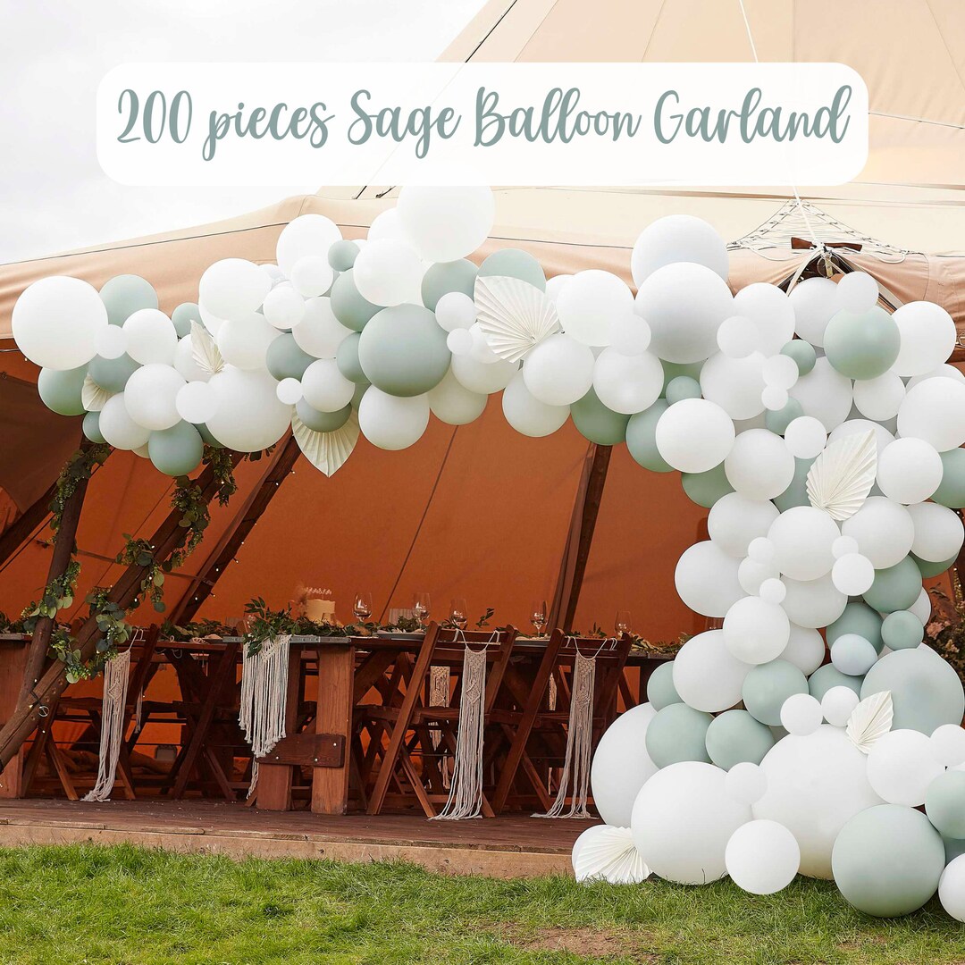 Sage Balloon Garland Wedding Balloon Arch Photo Backdrop Garland ...