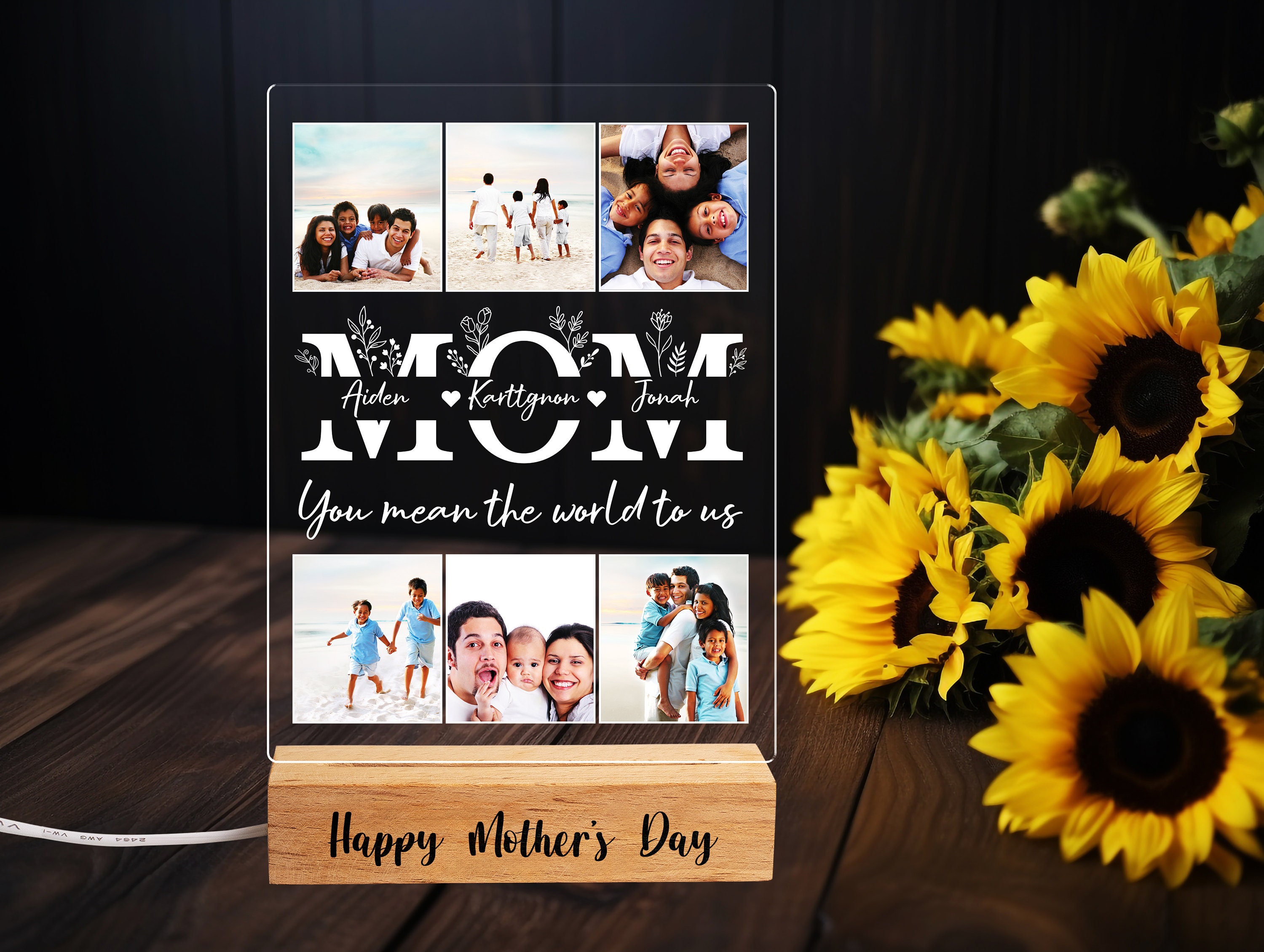 Personalized Photo Nightlight for Mom, Mothers Day Nightlight for Mom ...