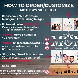 Personalized Photo Nightlight for Mom, Mothers Day Nightlight for Mom ...