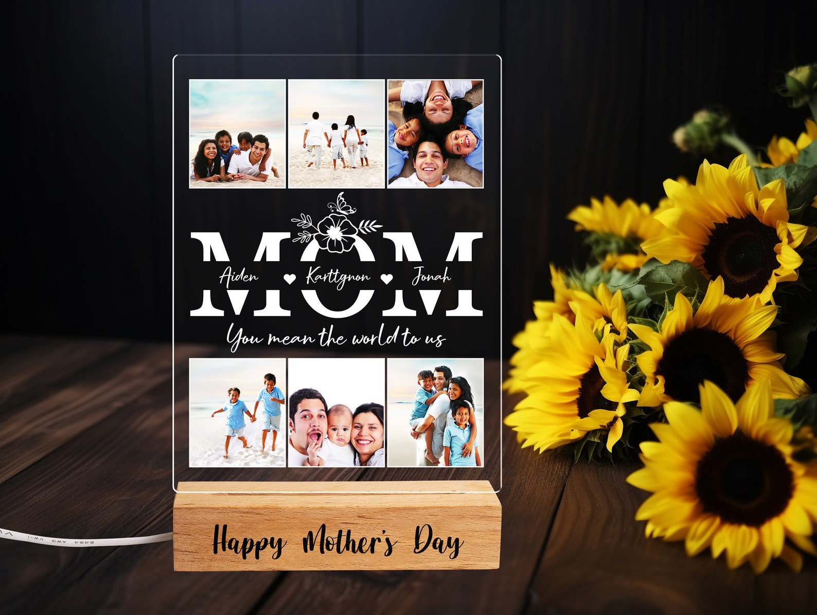 Personalized Photo Nightlight for Mom, Mothers Day Nightlight for Mom ...