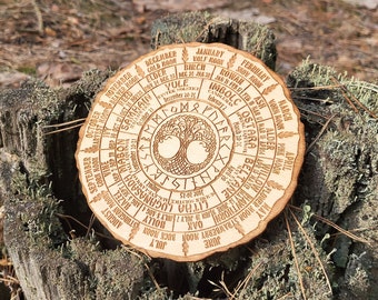 Wiccan Calendar Pagan / Wheel of the Year Altar or Wall Art / Celtic ...