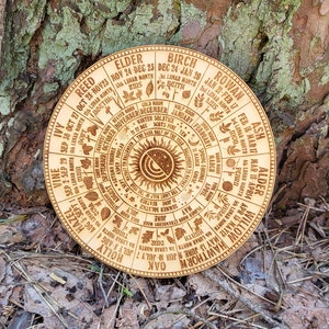 Ogham Tree Calendar / Celtic Tree Calendar / Wheel of Life / Tree of ...