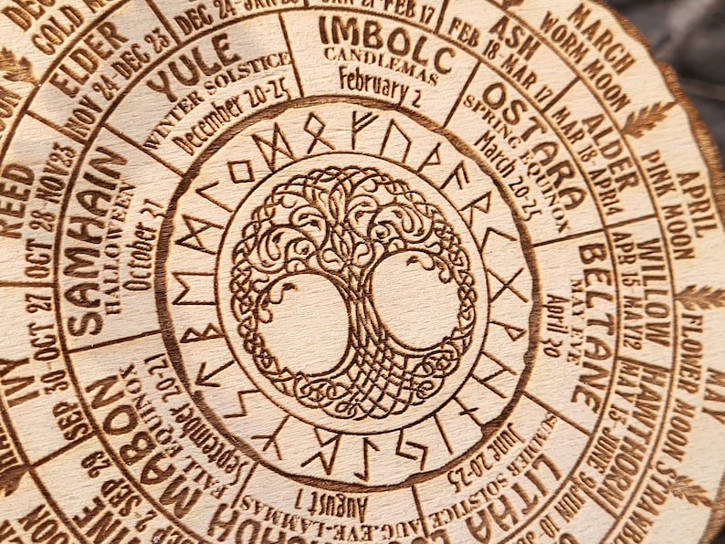 Wheel of the Year / Celtic Tree Calendar / Wheel of Life / Tree of Life ...