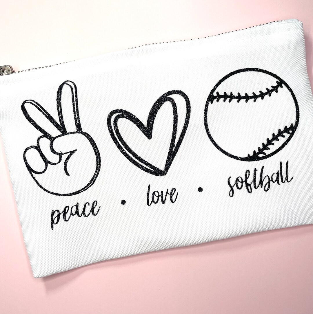 Softball Makeup Bag | Personalized Cosmetic Bag | Softball Team Gifts ...