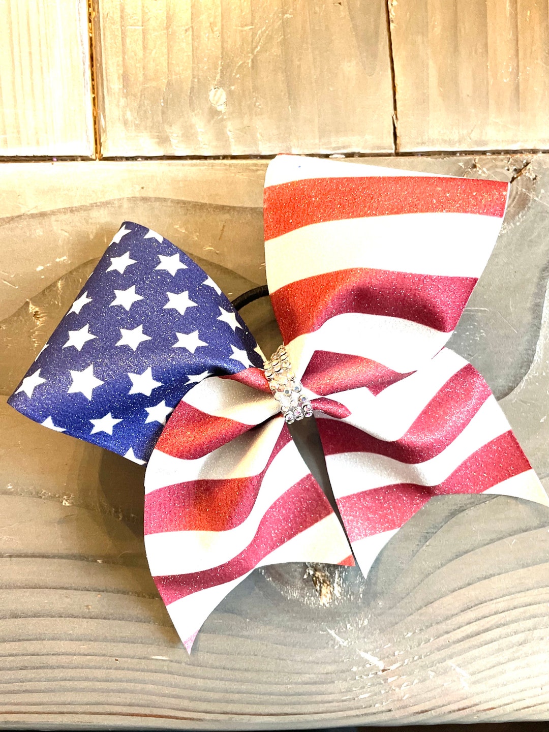 American Flag Cheer Bow | Cheer Bow | Cheer Gifts | Cheerleader Bows - Etsy