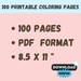 100 Printable Coloring Pages for Kids, Toddlers, Preschoolers, Coloring ...