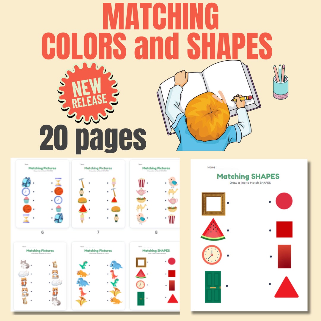 Preschool Worksheets, Printable Matching Worksheets, Match the Pictures ...