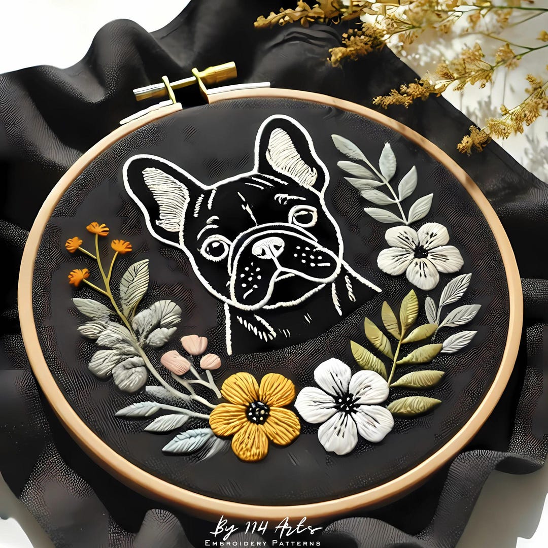 Dog Embroidery Pattern Pdf, Embroidery Art,digital Embroidery Pattern ...