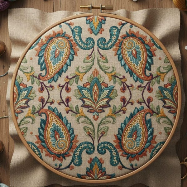 Paisley Embroidery - Etsy