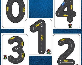 Number Tracing Flashcards,k5 Learning,learn Numbers,preschool Flashcard ...