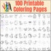 100 Printable Coloring Pages for Kids, Toddlers, Preschoolers, Coloring ...