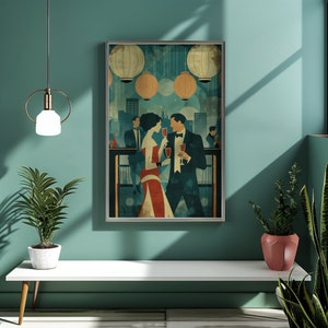Roaring 20s Retro Art Deco Poster - Etsy