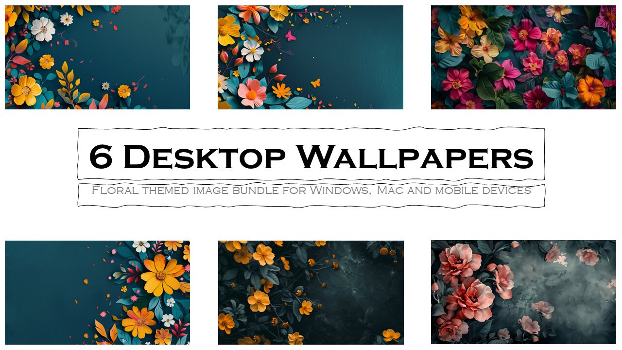 Floral Themed Desktop Wallpaper Pack | Desktop Background | Windows ...