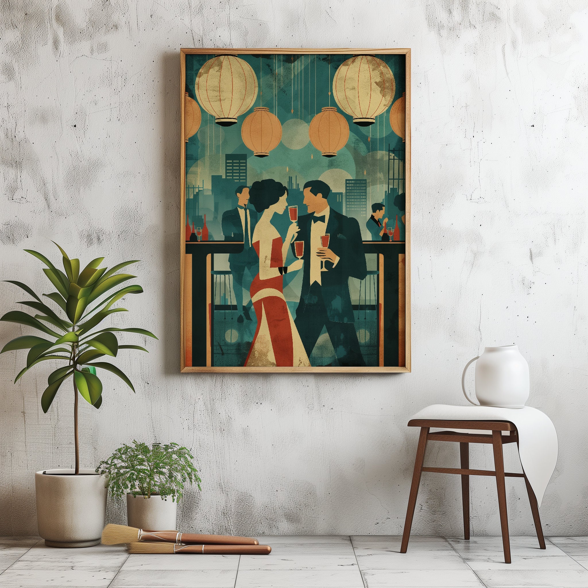 Roaring 20s Retro Art Deco Poster | Printable Art | Wall Art | Digital ...