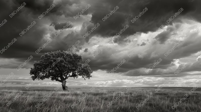 Isolation the Lonely Tree Printable Art Wall Art Digital Download Wall ...
