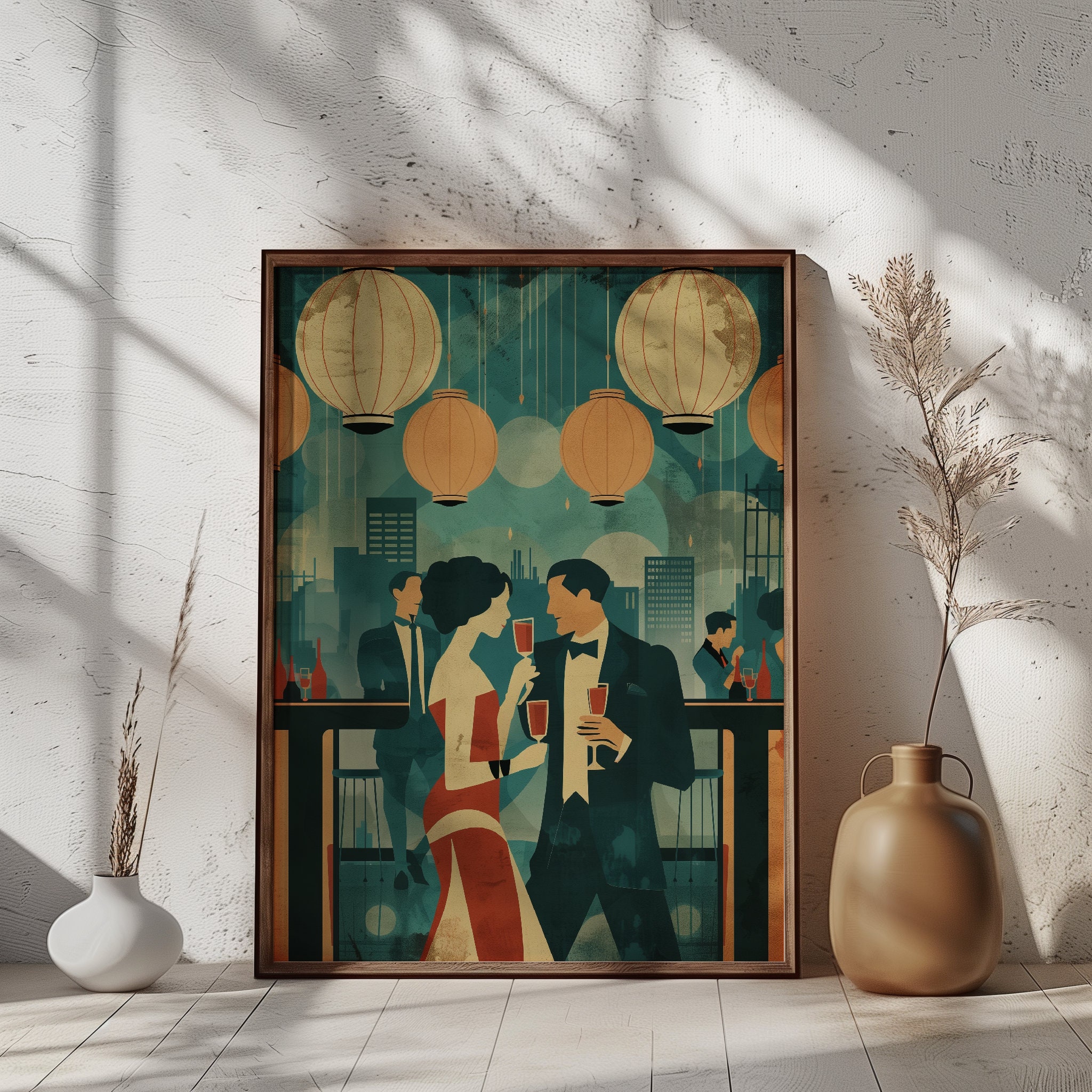 Roaring 20s Retro Art Deco Poster | Printable Art | Wall Art | Digital ...