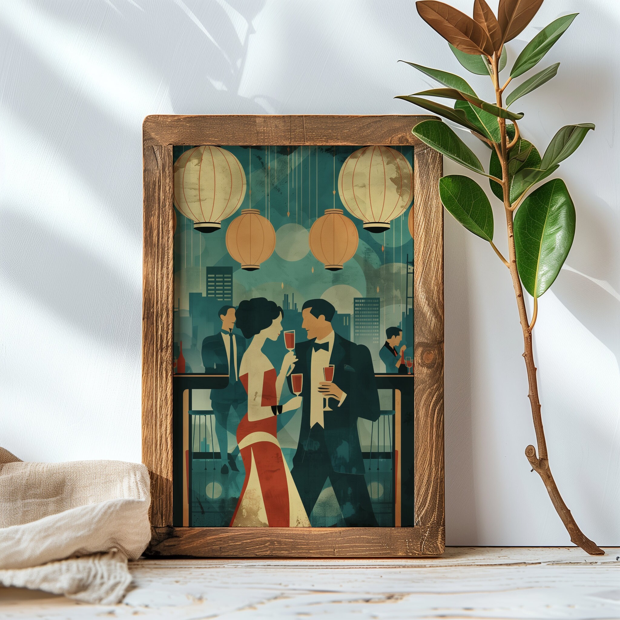 Roaring 20s Retro Art Deco Poster | Printable Art | Wall Art | Digital ...