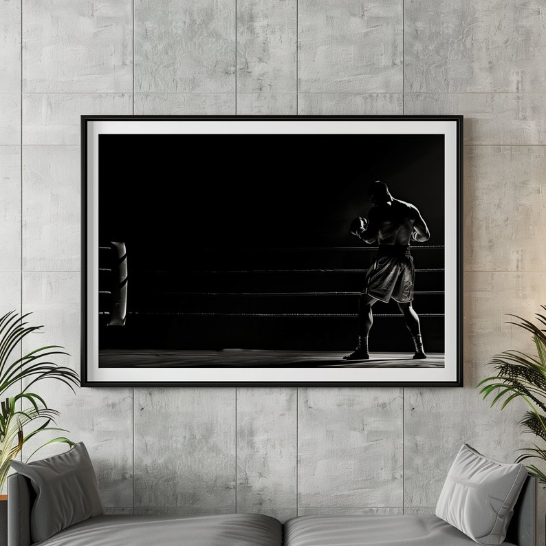 The Boxer - Black and White Picture | Printable Art | Wall Art ...