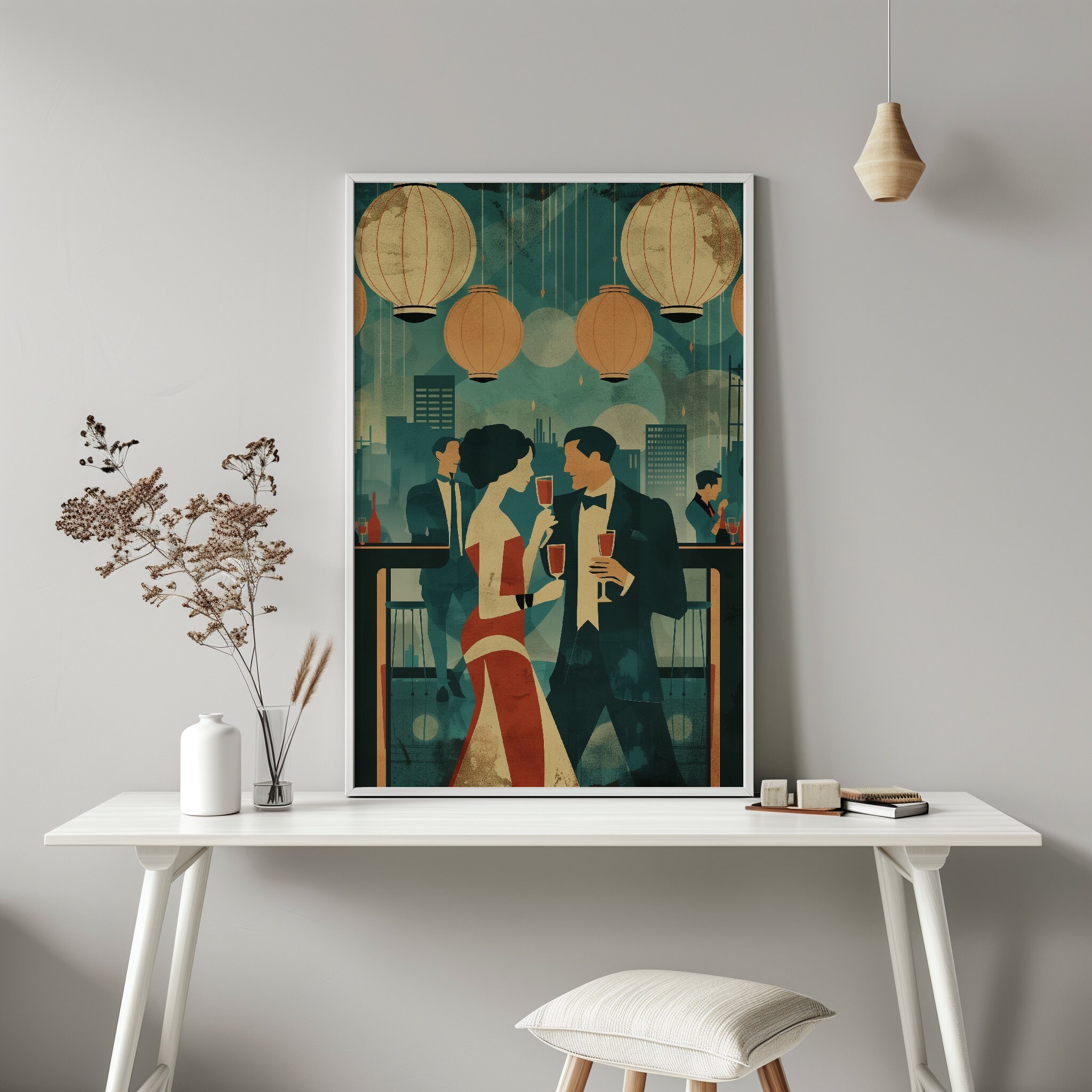 Roaring 20s Retro Art Deco Poster | Printable Art | Wall Art | Digital ...