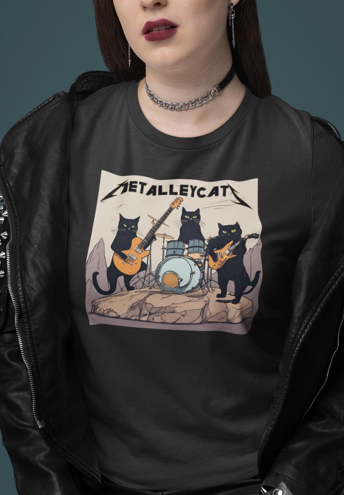 Heavy Rock Shirt / Metal / Metallica Tribute / Cute Cat / Cute Kitten ...