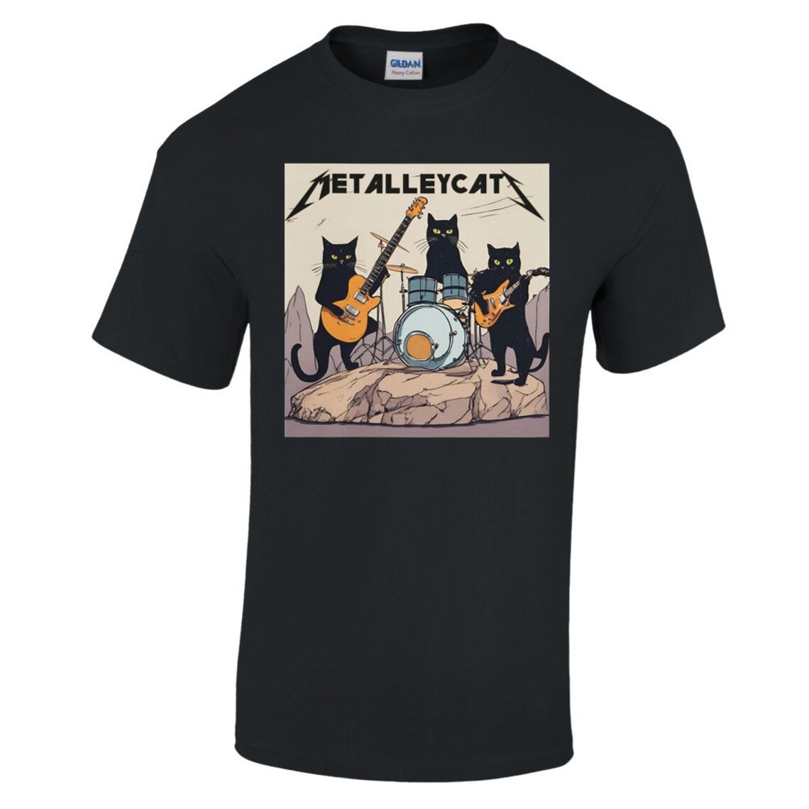 Heavy Rock Shirt / Metal / Metallica Tribute / Cute Cat / Cute Kitten ...