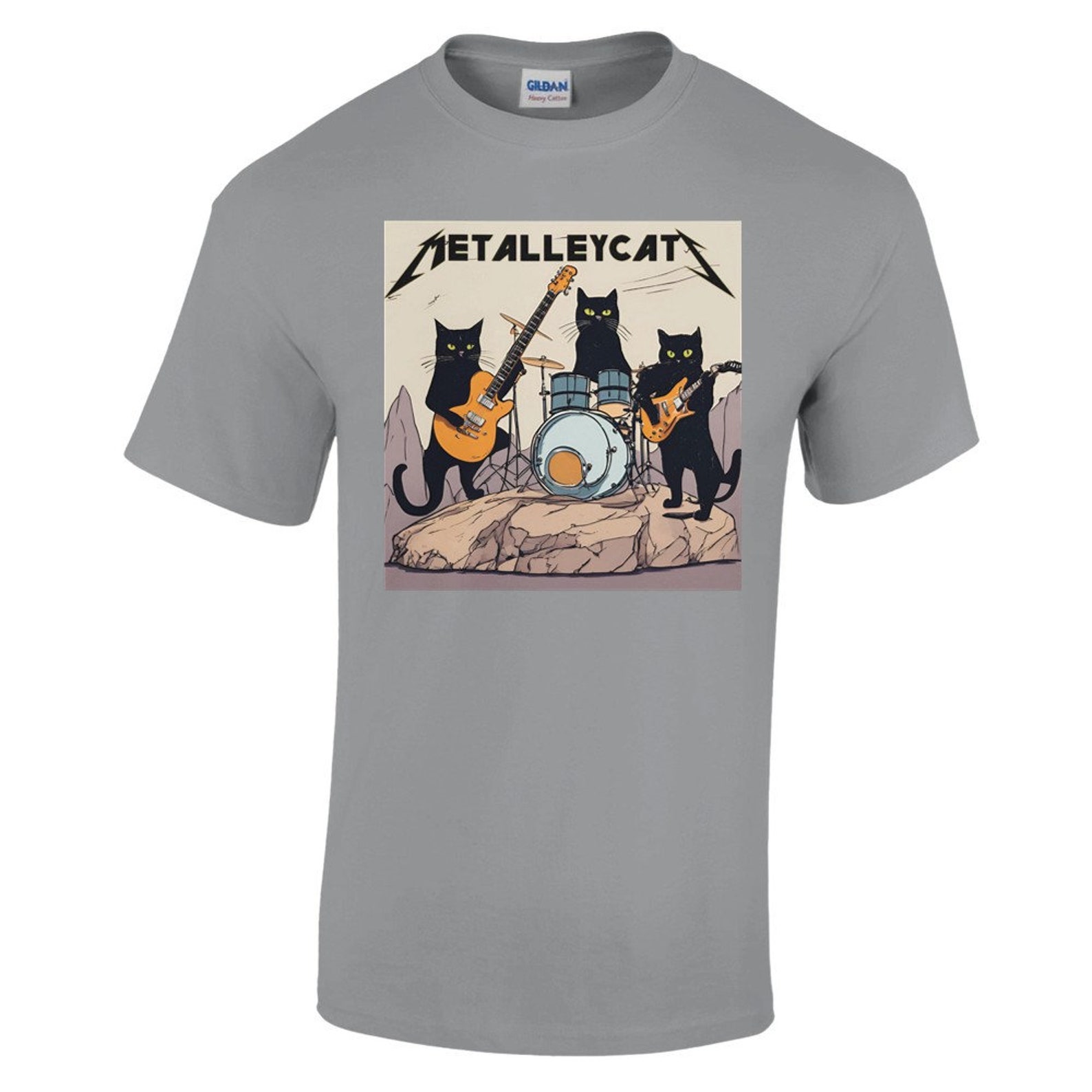 Heavy Rock Shirt / Metal / Metallica Tribute / Cute Cat / Cute Kitten ...
