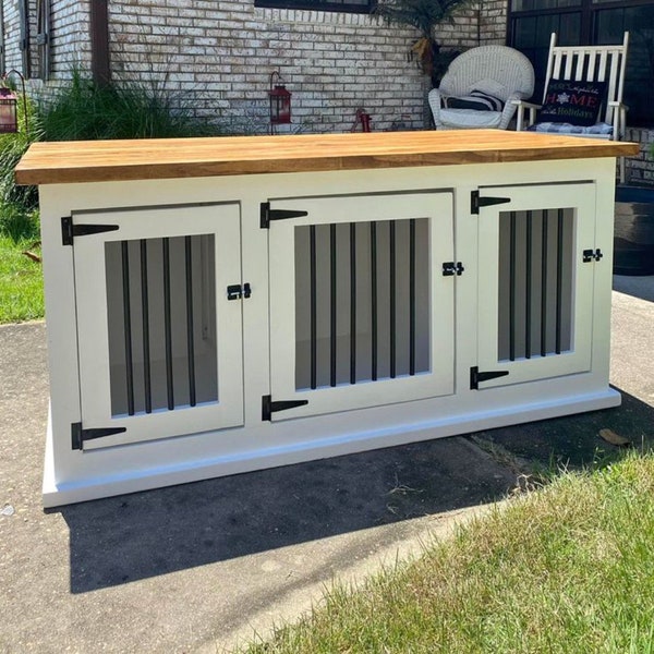 Triple Dog Crate - Etsy