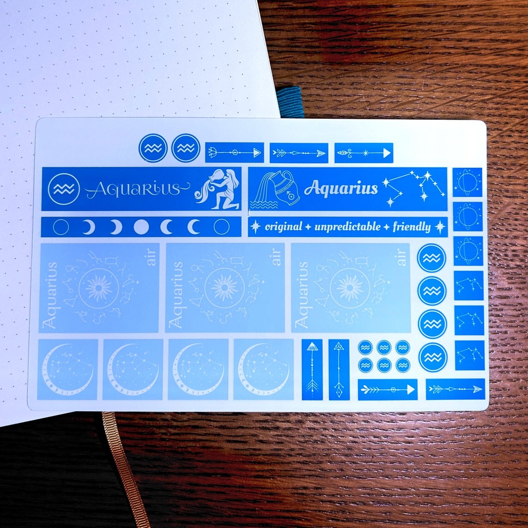 Zodiac Astrological Sign Stickers for Bullet Journaling, Planner ...