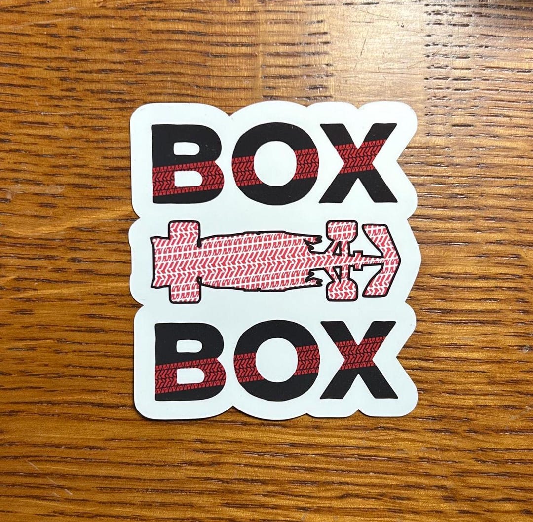 Box Box Racing Pit Stop Sticker, Pit Lane, Open Wheel Racing - Etsy