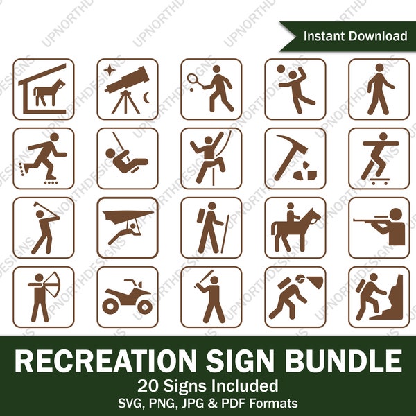National Park Sign Symbols - Etsy