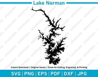 Lake Kemp Texas SVG Map Silhouette Vector Graphic File Shape Outline ...