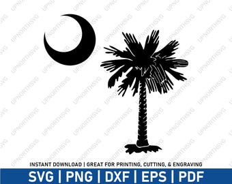 South Carolina Palm Tree SVG & PNG - Etsy