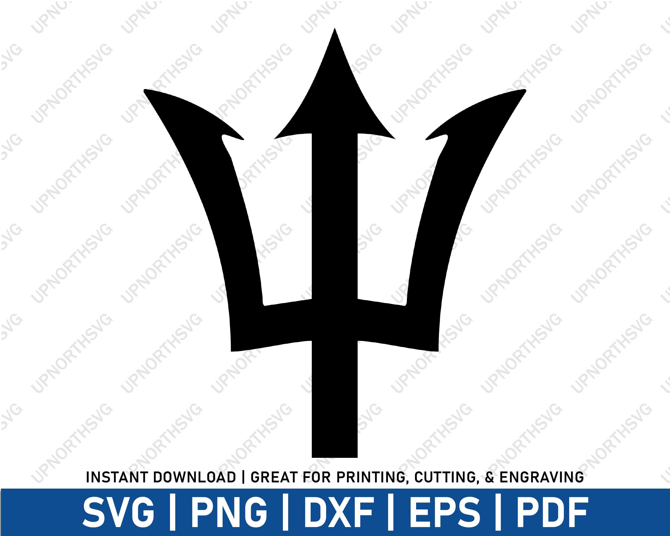Barbados Trident SVG | Barbados Flag SVG | Clip Vector Graphic | Print ...