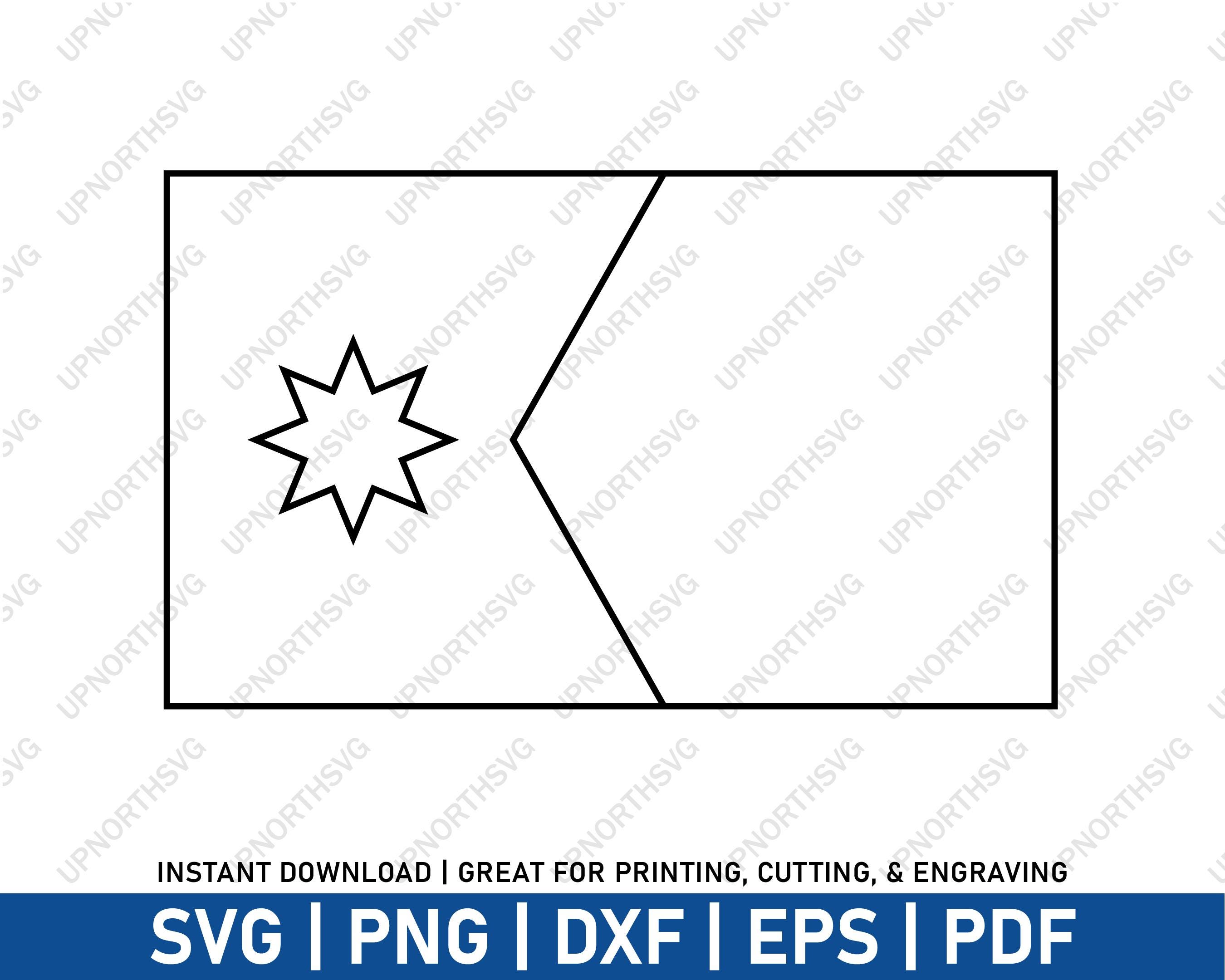 Minnesota Flag Outline SVG File | MN State Flag Transparent | North ...