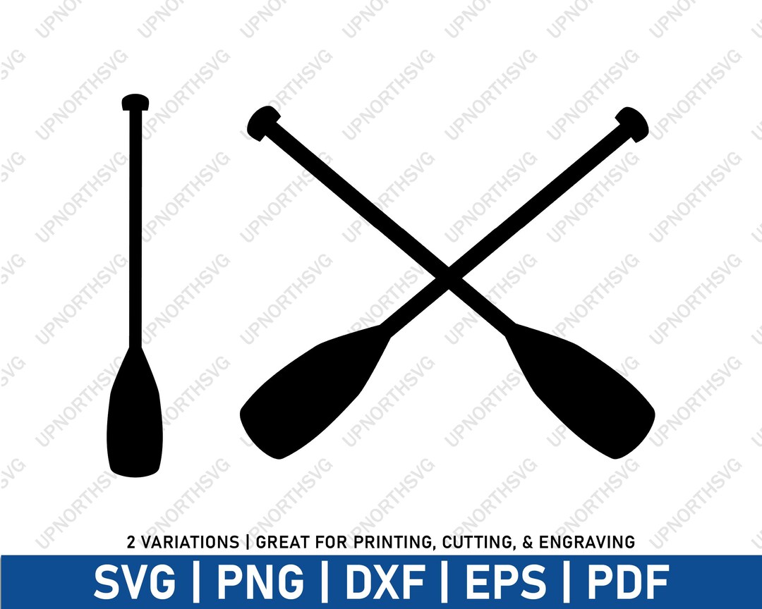 Canoe Paddle SVG Bundle | Wilderness Outdoor | Water Boating Graphic ...