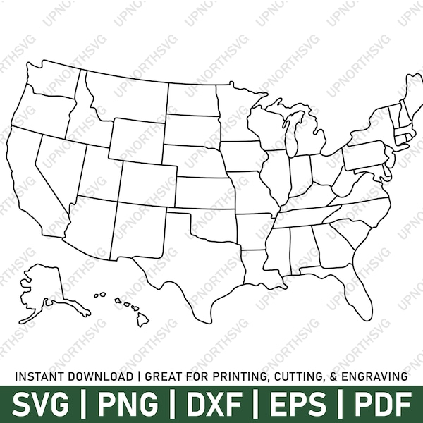 States Map By - Etsy UK