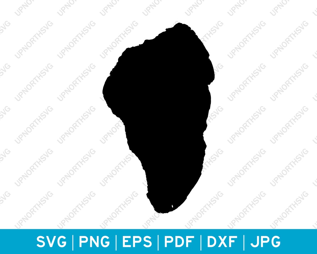 Sea of Galilee Silhouette Map | SVG Vector Graphic File | Shape Outline ...